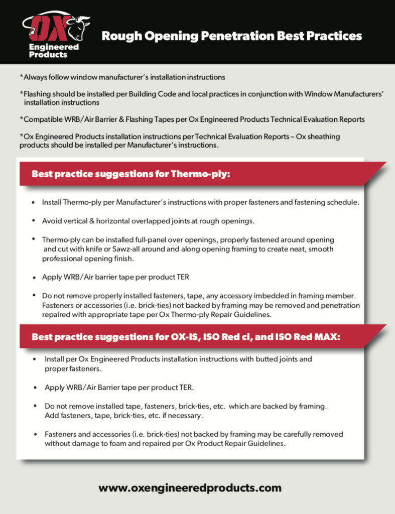 ISO RED Rough openings thumbnail copy | OX Engineered Products