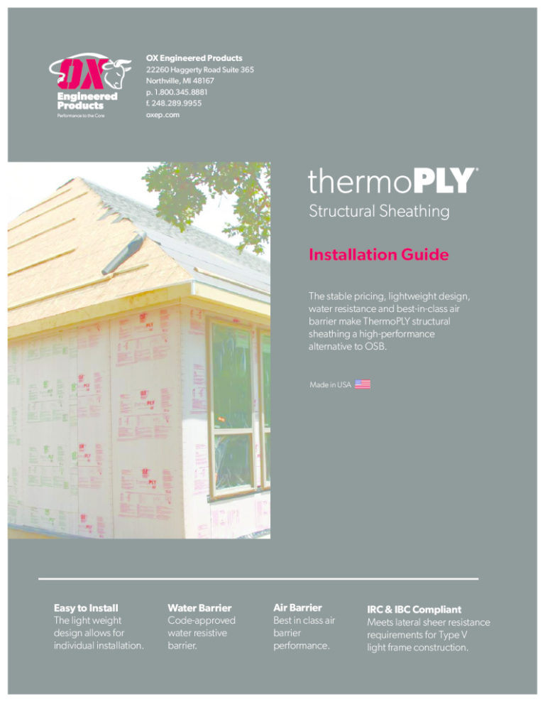 ThermoPLY Structural Insulation Installation Guide Aug2020 – OX ...