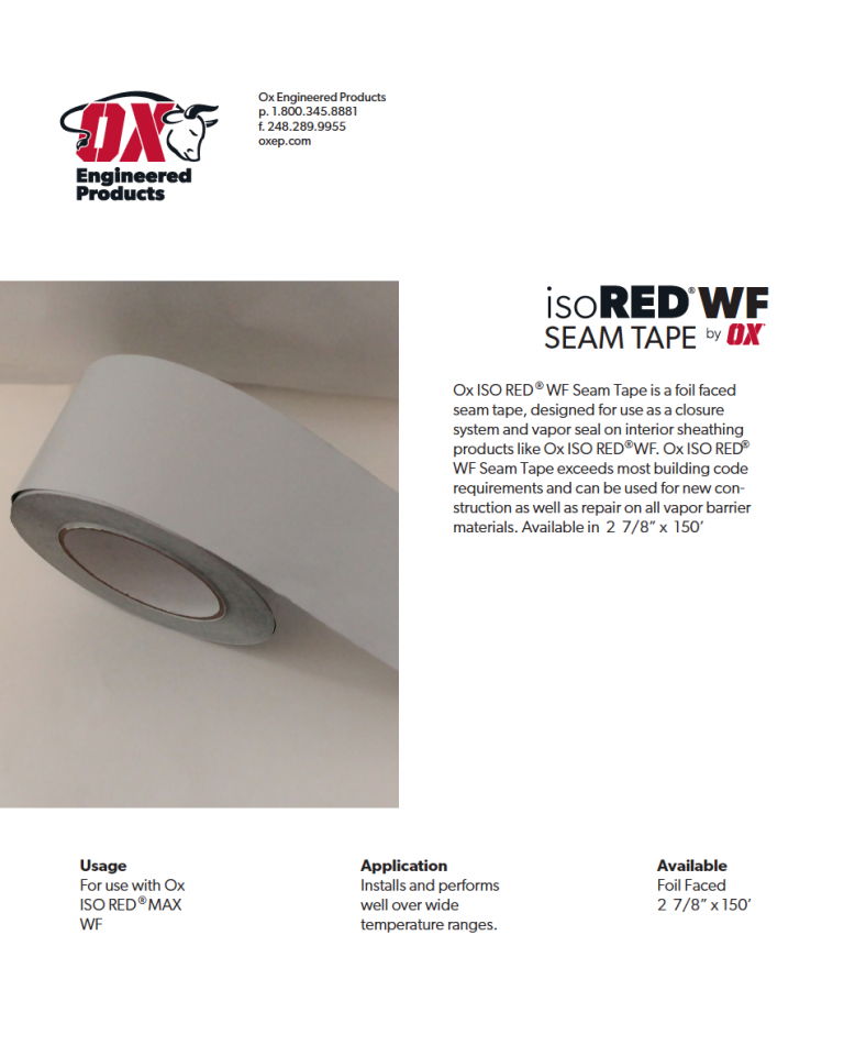 ISO RED WF seam tape thumbnail | OX Engineered Products